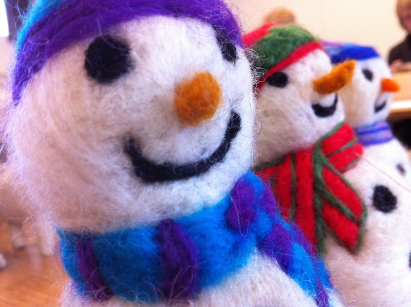 Higham Hall | icon-felt snowmen 001 debbie lucas at higham hall